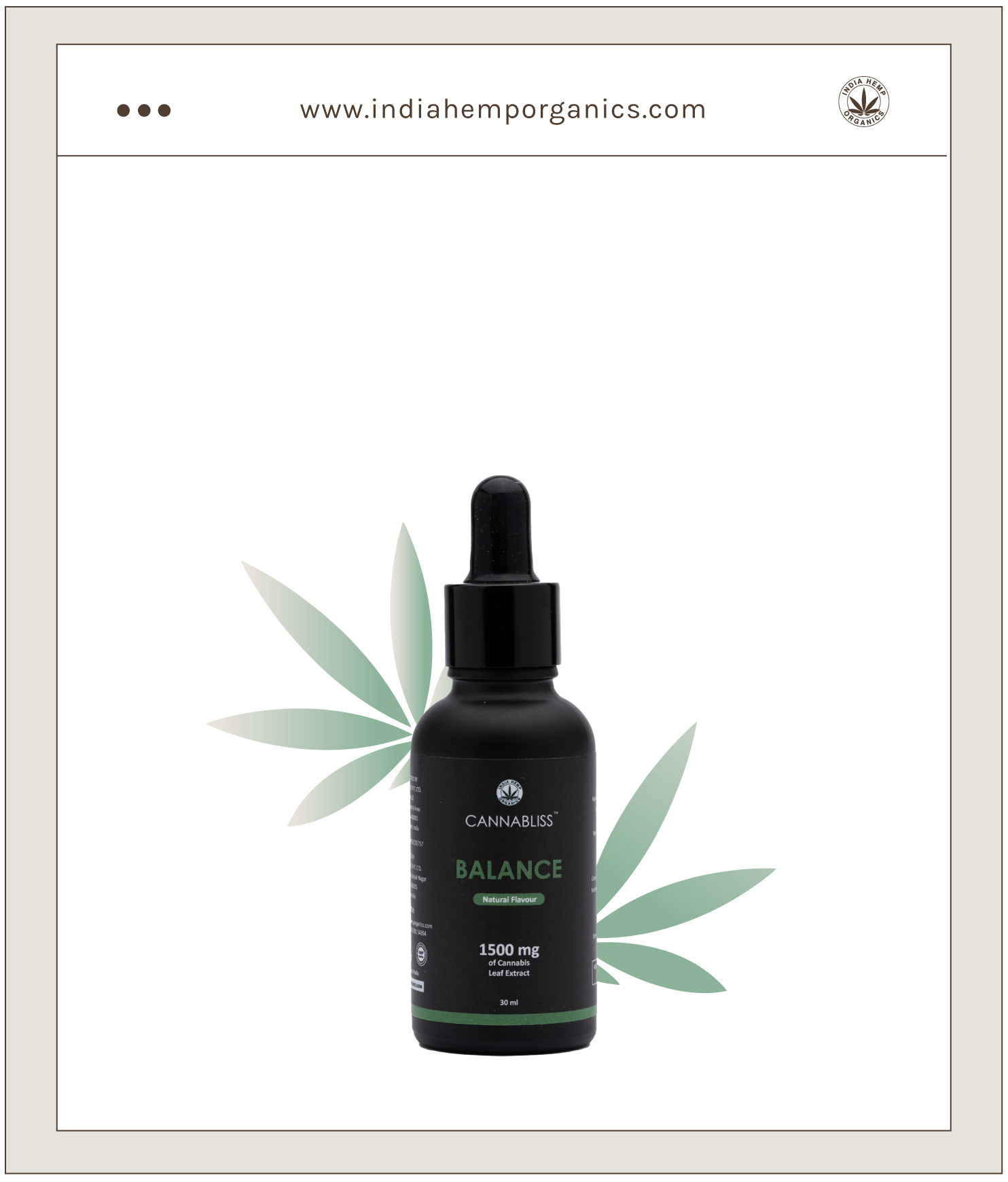 Anjali; Balance Oil – India Hemp Organics