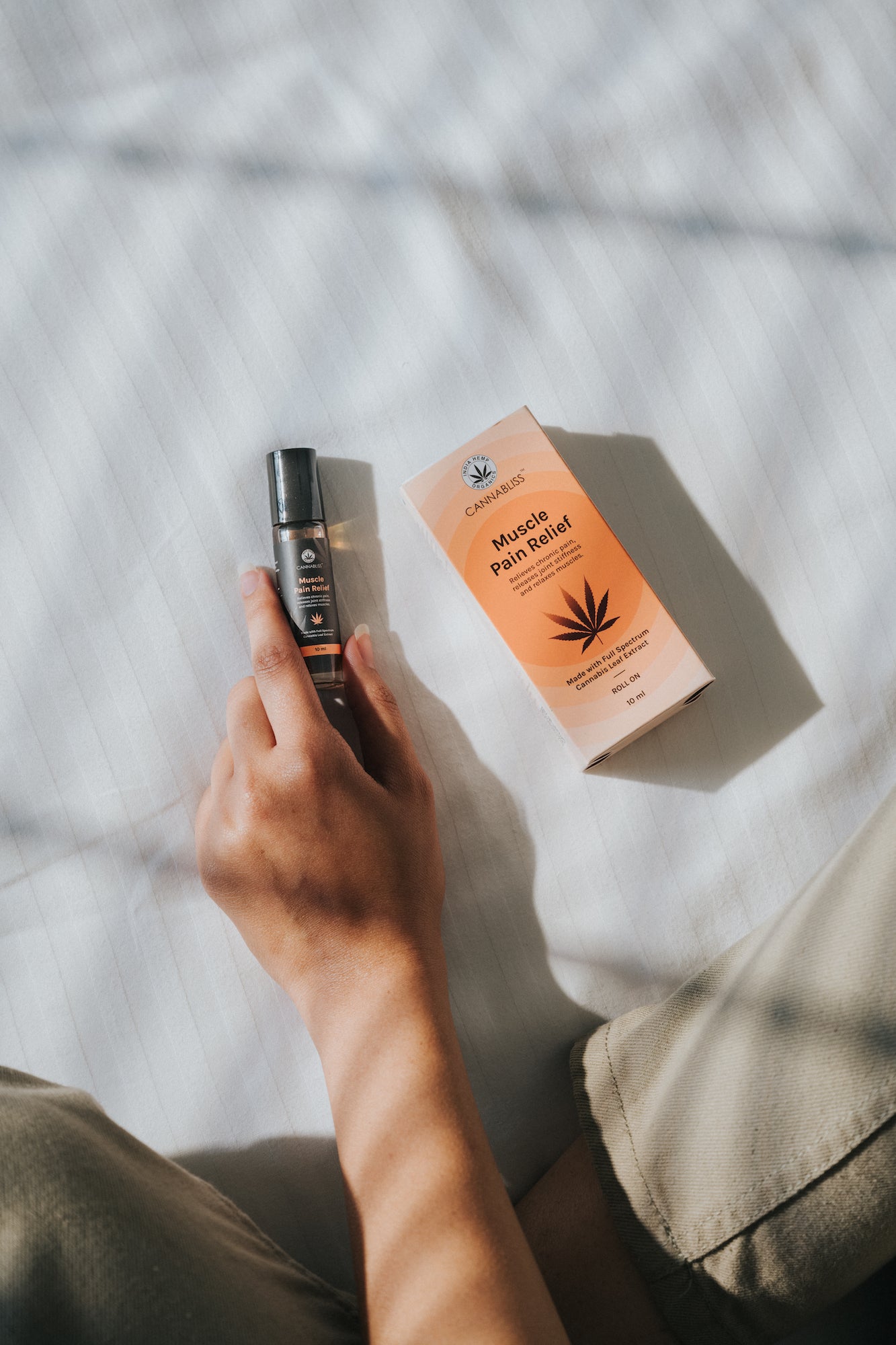 Buy CBD Oil Muscle Pain Relief Roll On | India Hemp Organics